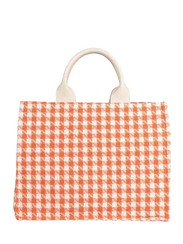 MARC ELLIS Houndstooth Tweed Tote - Orange