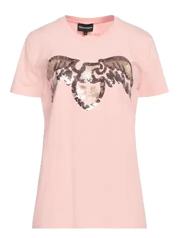 Emporio Armani T-shirt With Appliqués - Pink
