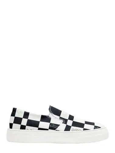 8 BY YOOX Leather Flatform Slip-on Sneakers - White