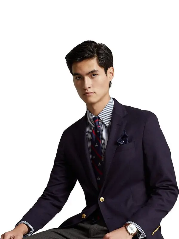 Ralph Lauren Doeskin Two-button Blazer - Navy