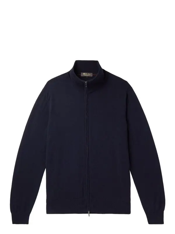 Loro Piana Baby Cashmere Zip-up Sweater - Blue