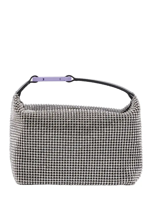 EERA Eéra Moonbag Embellished Mesh Shoulder Bag - Silver