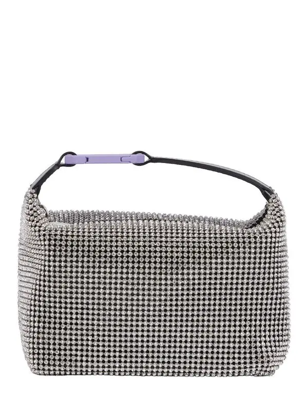 EERA Eéra Moonbag Embellished Mesh Shoulder Bag - Silver