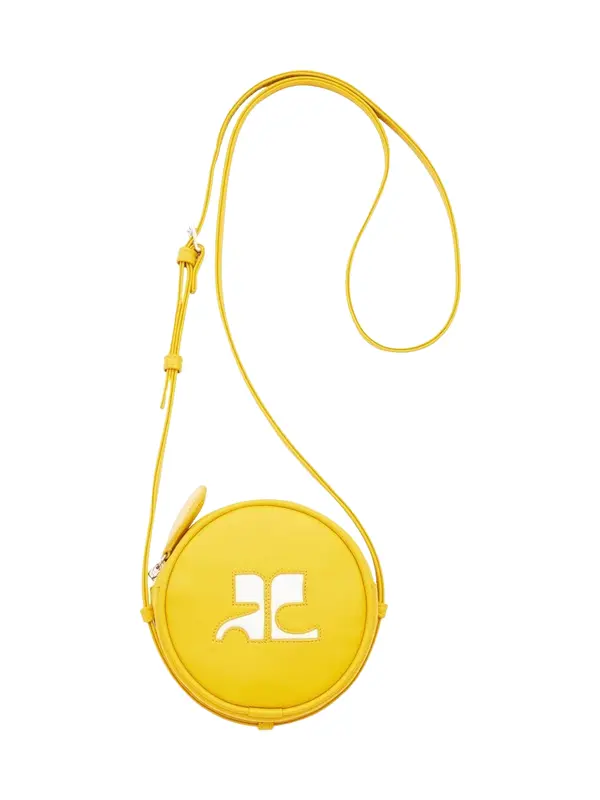 COURREGES Re-edition Circle Leather Bag - Yellow