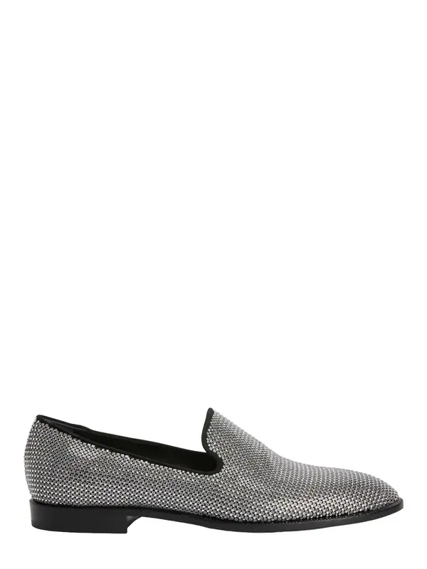 GIUSEPPE ZANOTTI Jareth Disco Crystal-embellished Loafers - Silver