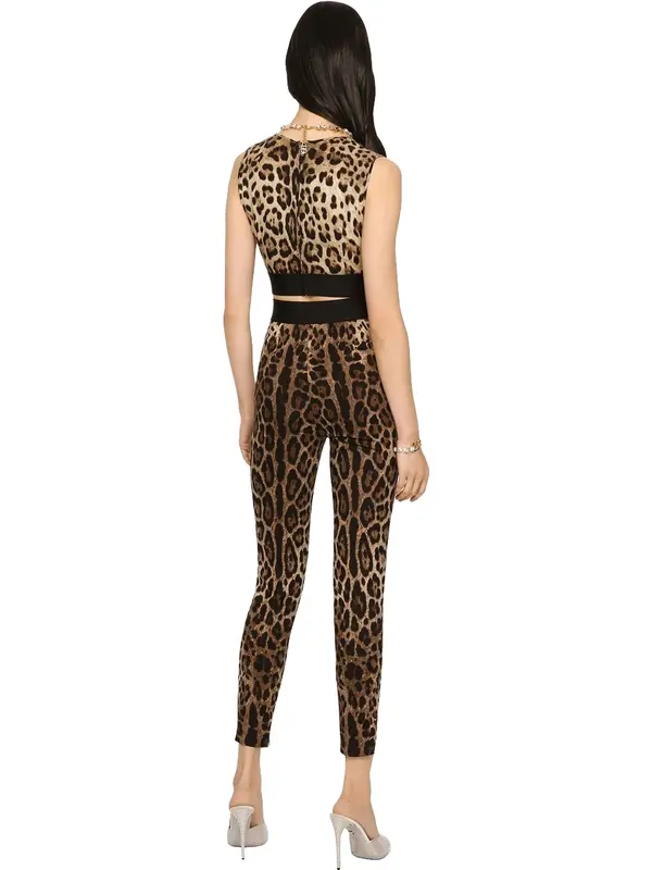 Dolce & Gabbana Leopard-print Vest Top - Brown
