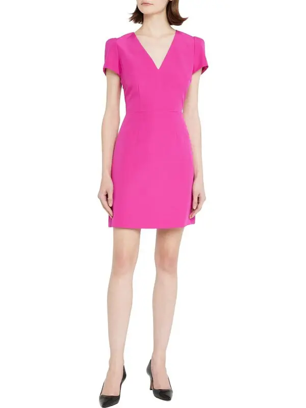 MILLY Atalie Short Cady Dress - Fuchsia