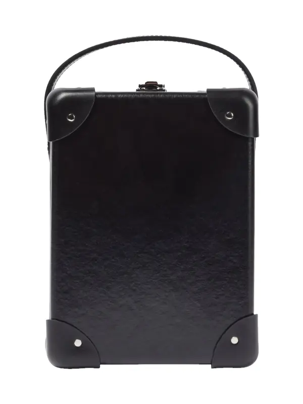 GLOBE-TROTTER Centenary Leather-trimmed Watch Case - Black