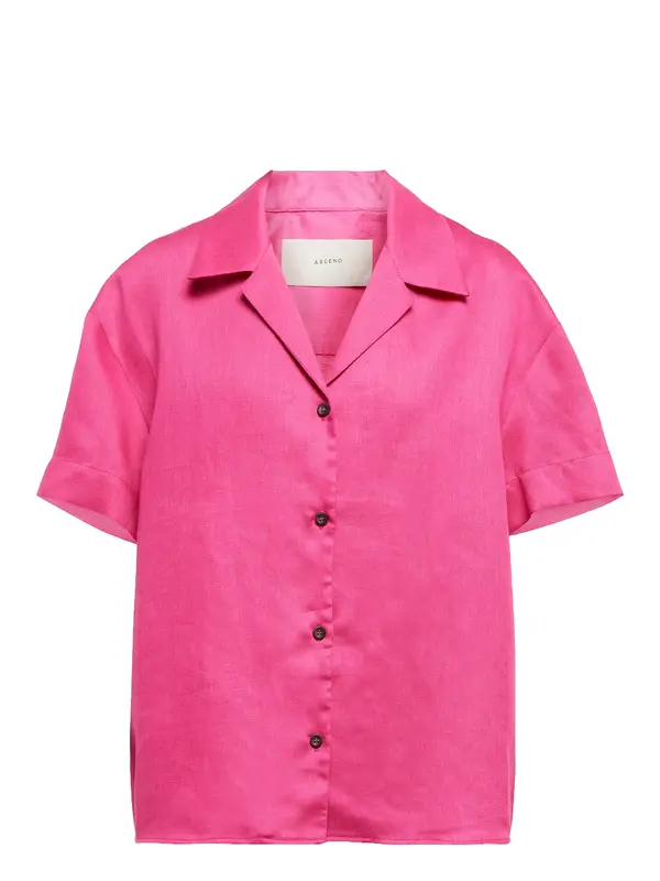 Asceno Prague Linen Shirt - Pink