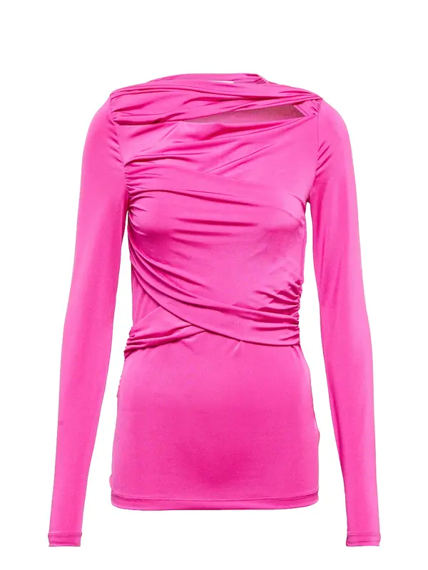 Victoria Beckham Jersey Wrap Top - Pink