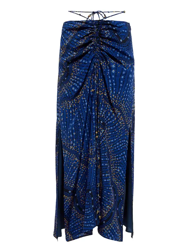 Altuzarra Safia Silk Maxi Skirt - Blue
