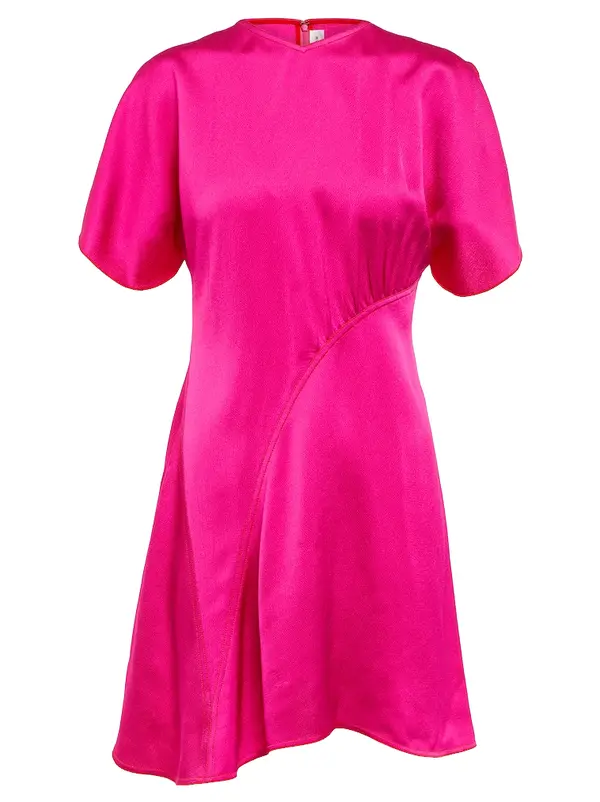 Victoria Beckham Satin Minidress - Pink