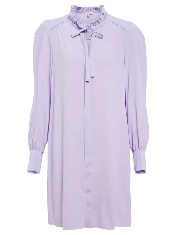 Dorothee Schumacher Tie-neck Minidress - Purple