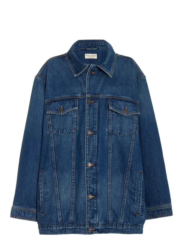 NILI LOTAN Adam Denim Jacket - Medium Wash