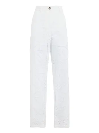 MSGM Straight Leg Chinos - White