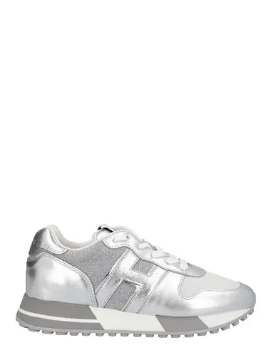 Hogan Soft Leather Sneakers - Silver