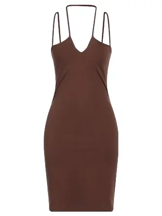 NA-KD Mini Bodycon Dress - Brown