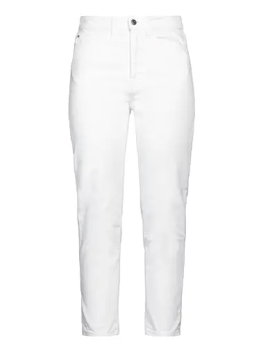 HTC LOS ANGELES Denim Tapered Leg Jeans - White
