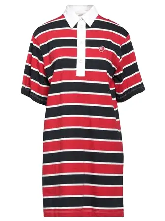 OTTOD'AME Striped Mini Shirt Dress - Red