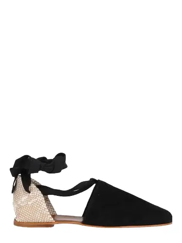 CastaÑer Leather And Textile Espadrilles - Black