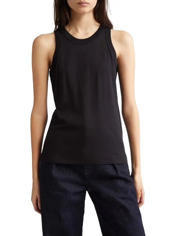 Loulou De Saison Poso Supima® Cotton Tank - Black