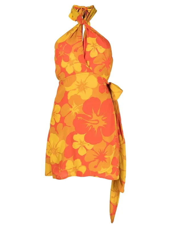 Faithfull The Brand Odette Floral Mini Dress - Yellow