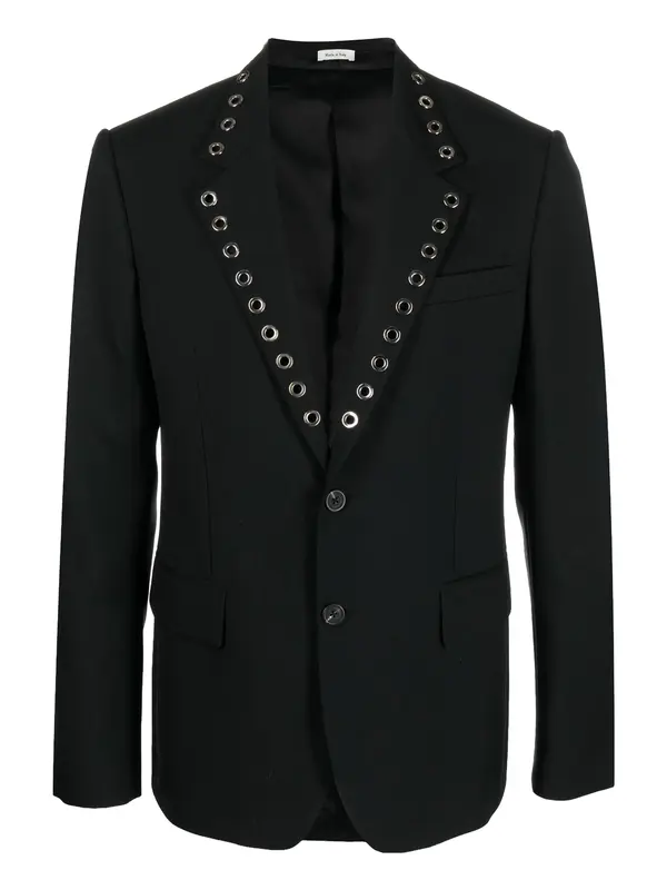 Alexander McQueen Eyelet-detail Blazer - Black