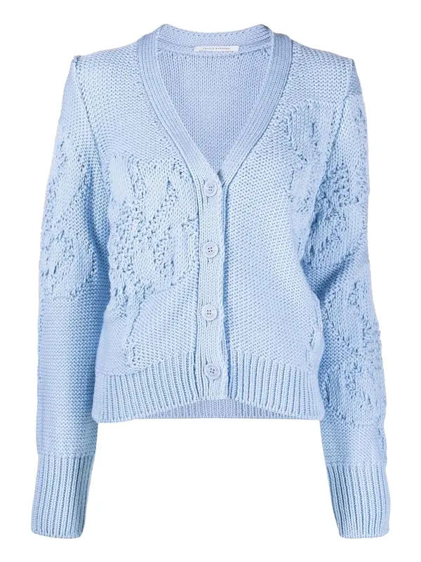 Cecilie Bahnsen Irma V-neck Cardigan - Blue