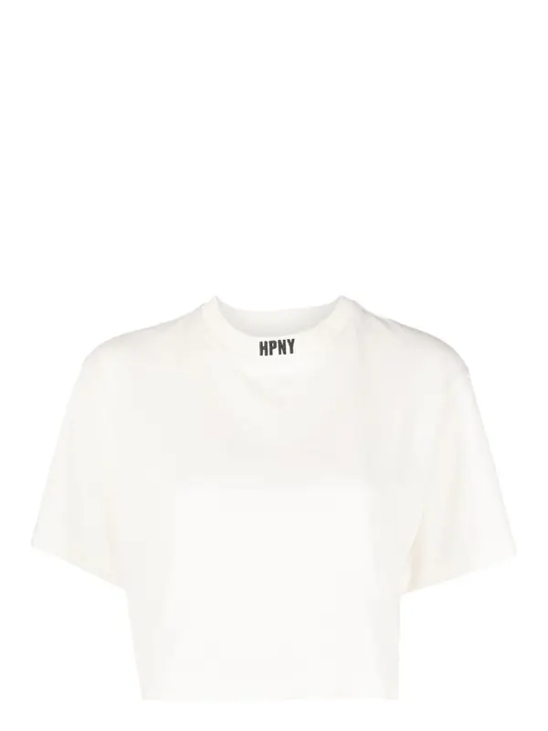 Heron Preston Embroidered-logo Cropped T-shirt - White