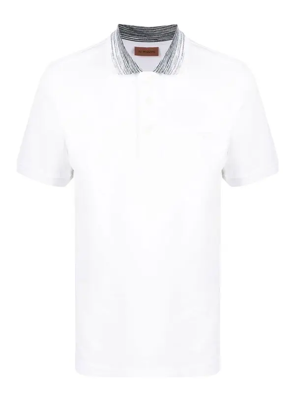 Missoni Zig-zag Collar Polo Shirt - White