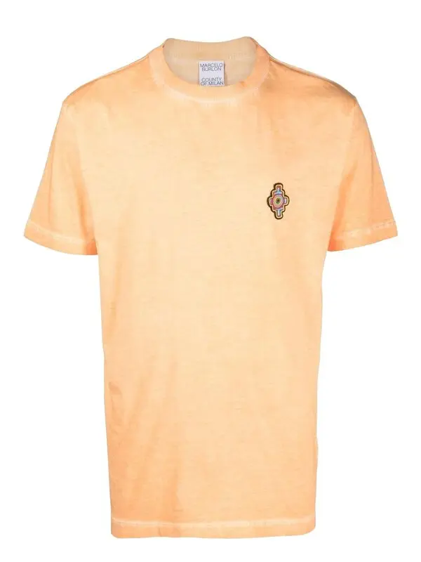 COUNTY OF MILAN Sunset Cross Short-sleeve T-shirt - Orange