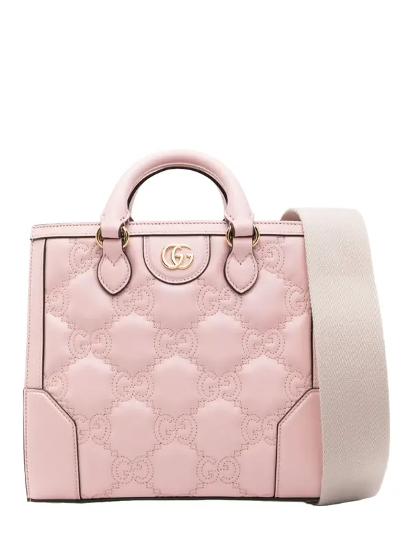 Gucci Small Gg Matelassé Top-handle Bag - Pink