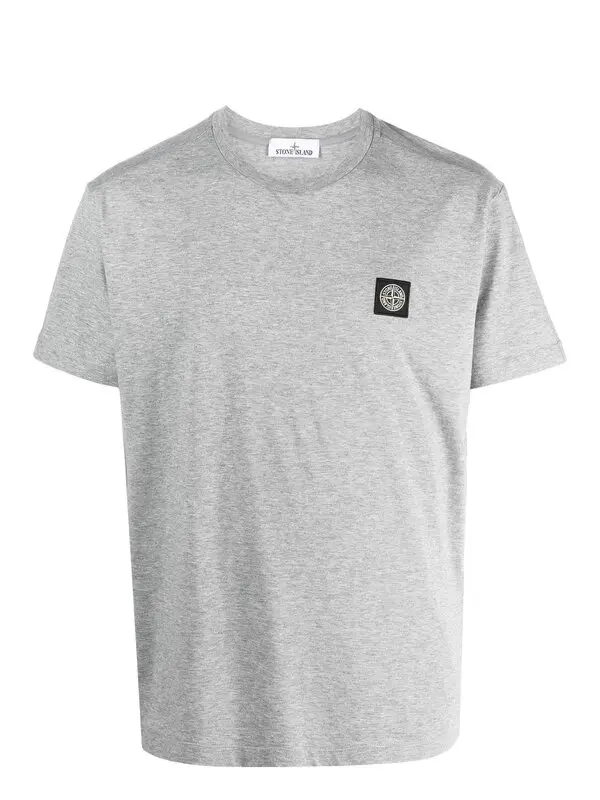 Stone Island Logo-patch Short-sleeve T-shirt - Grey