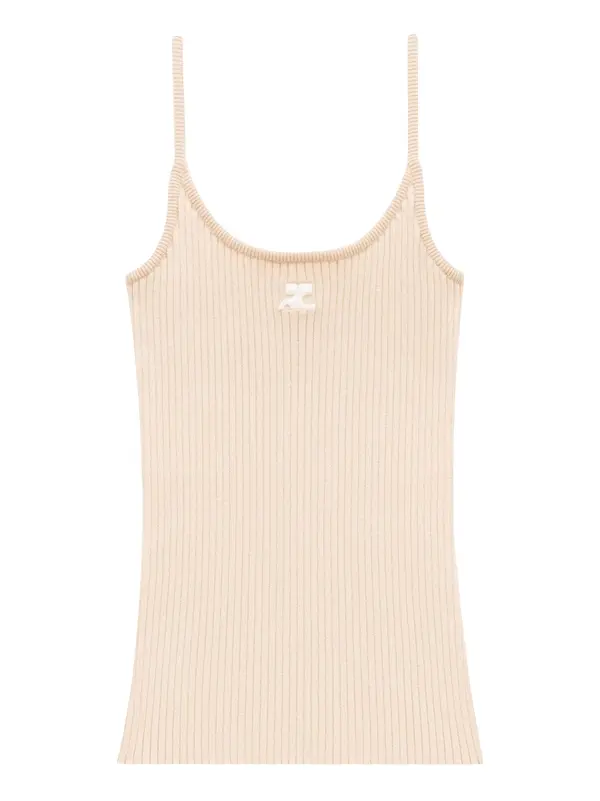 COURREGES Reedition Ribbed Tank Top - Neutrals