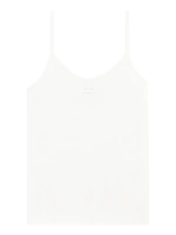 COURREGES Reedition Ribbed Tank Top - White