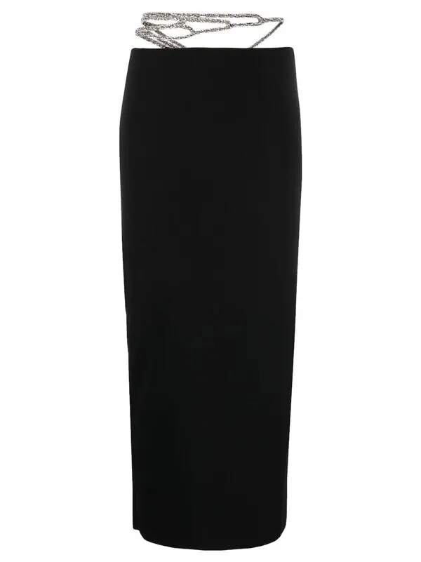 Christopher Esber Crystal-embellished Strap-detail Skirt - Black