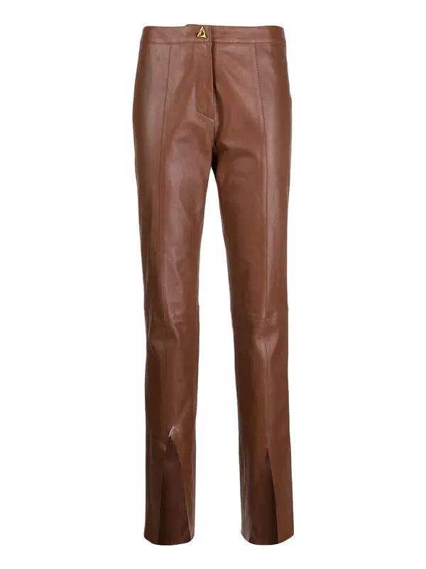AERON Elm Lambskin Trousers - Brown