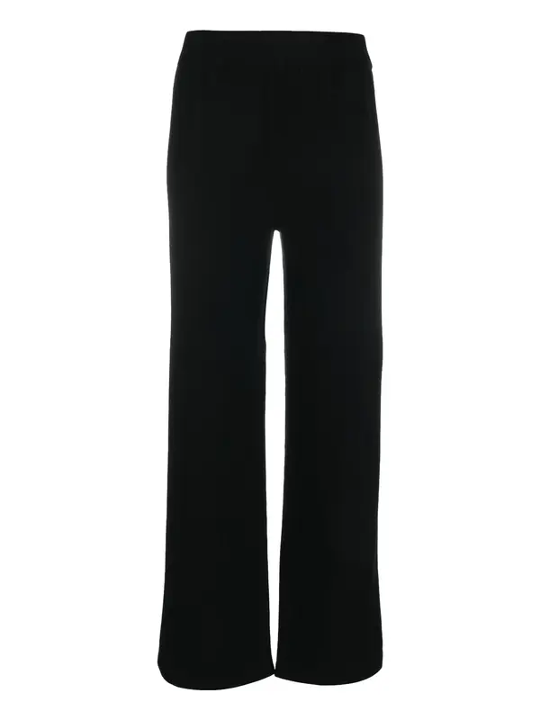 BARRIE Straight-leg Knit Trousers - Black
