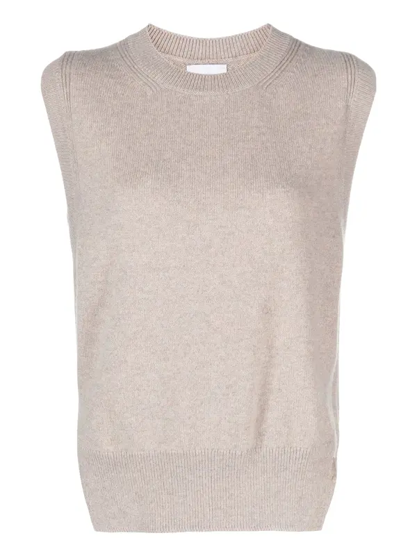 BARRIE Iconic Sleeveless Jumper - Neutrals