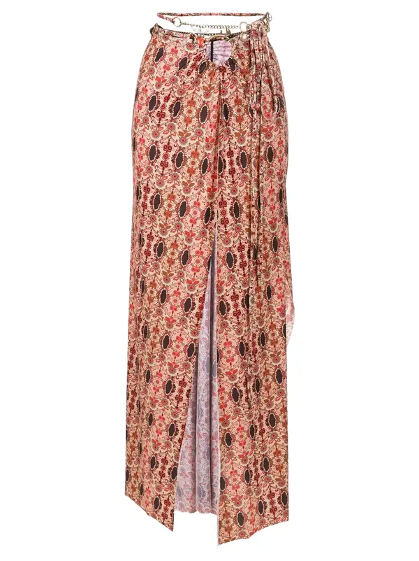 AMIR SLAMA Floral-print Wrap Dress - Red