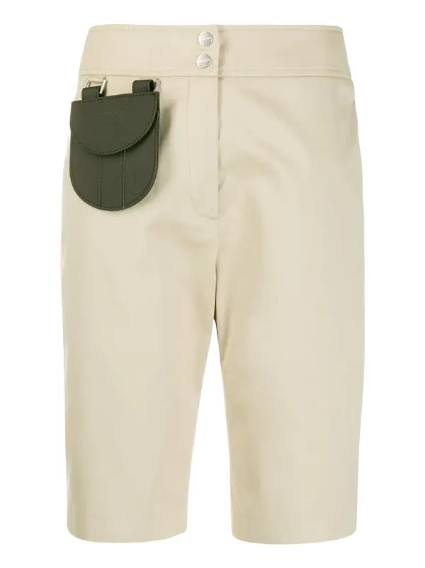 Palm Angels Contrasting Pocket Knee-length Shorts - Neutrals