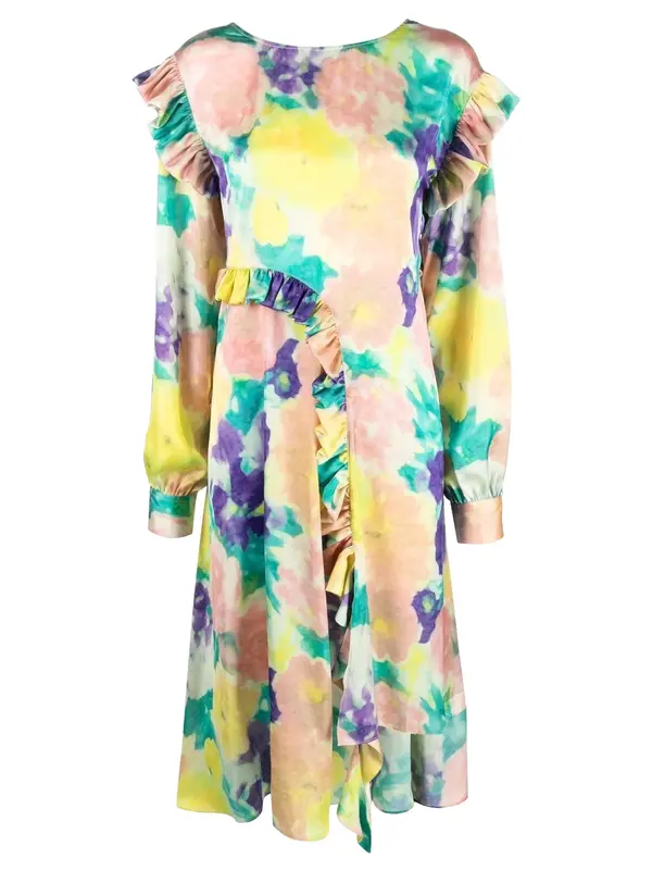 Remain Birger Christensen Floral-print Maxi Dress - Yellow