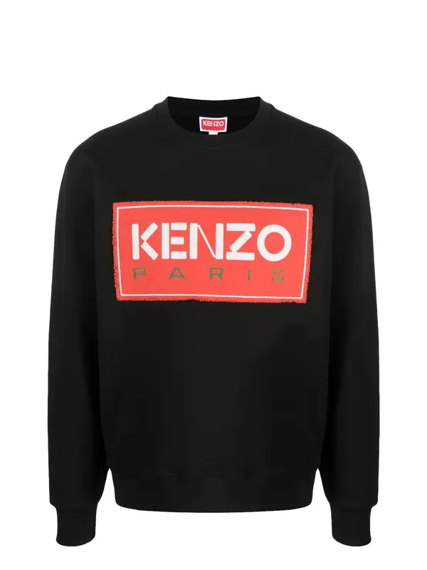 Kenzo Logo-print Cotton Sweatshirt - Black