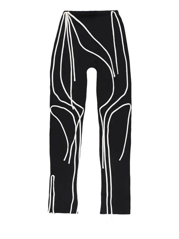 Ottolinger Contrast-trim Flared Trousers - Black