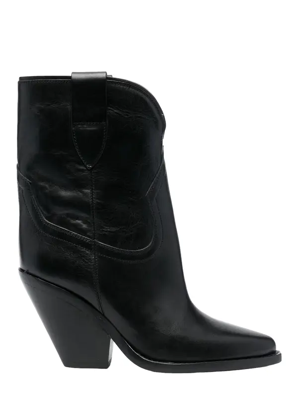 Isabel Marant Leyane 90mm Leather Boots - Black