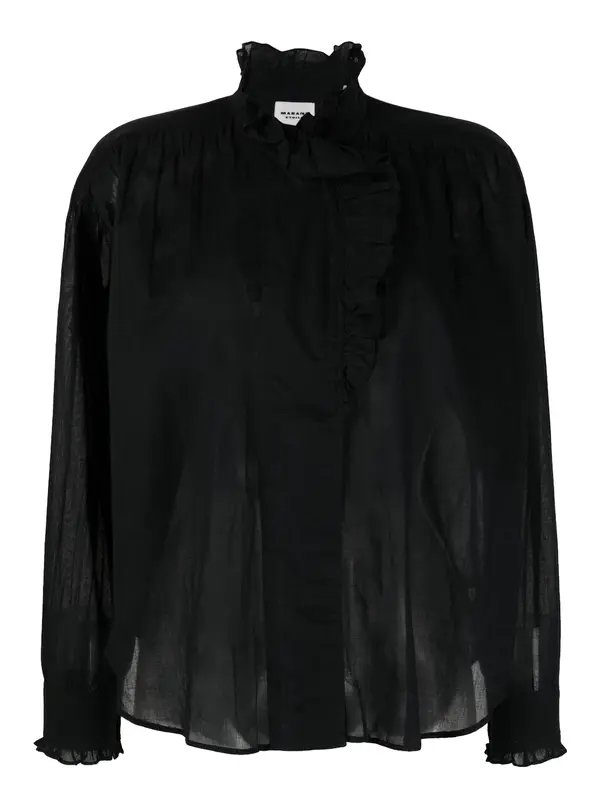 MARANT ETOILE Pamias Ruffled Blouse - Black