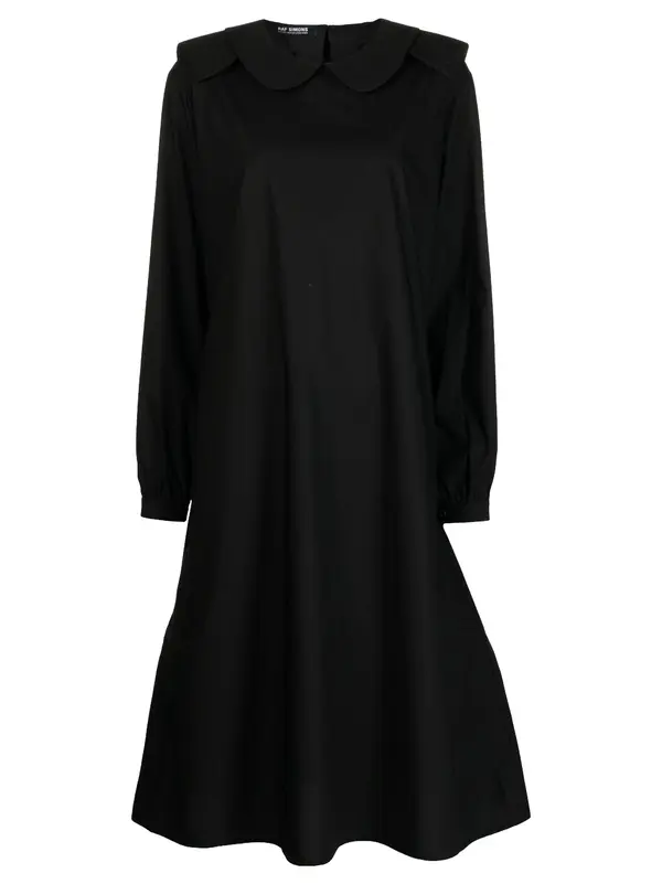 Raf Simons Rounded-collar Midi Dress - Black