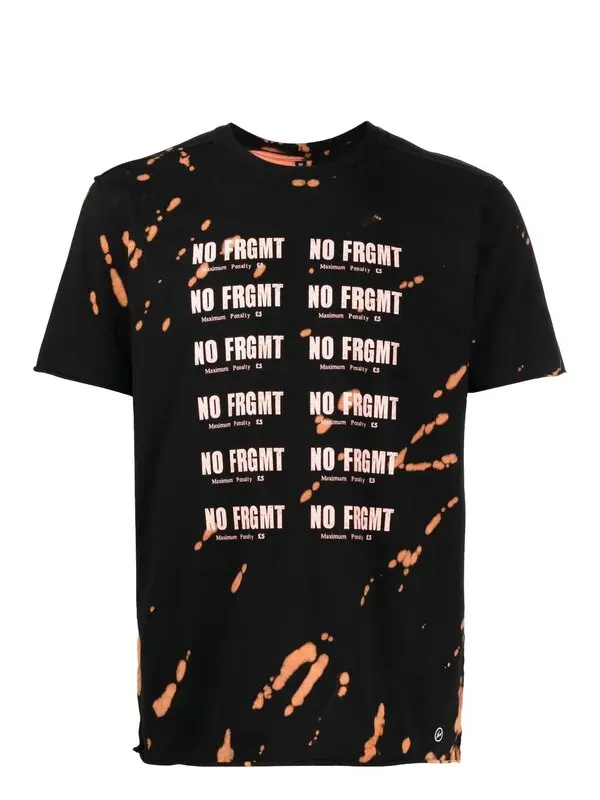 STAIN SHADE X Hiroshi Fujiwara Bleached-effect T-shirt - Black