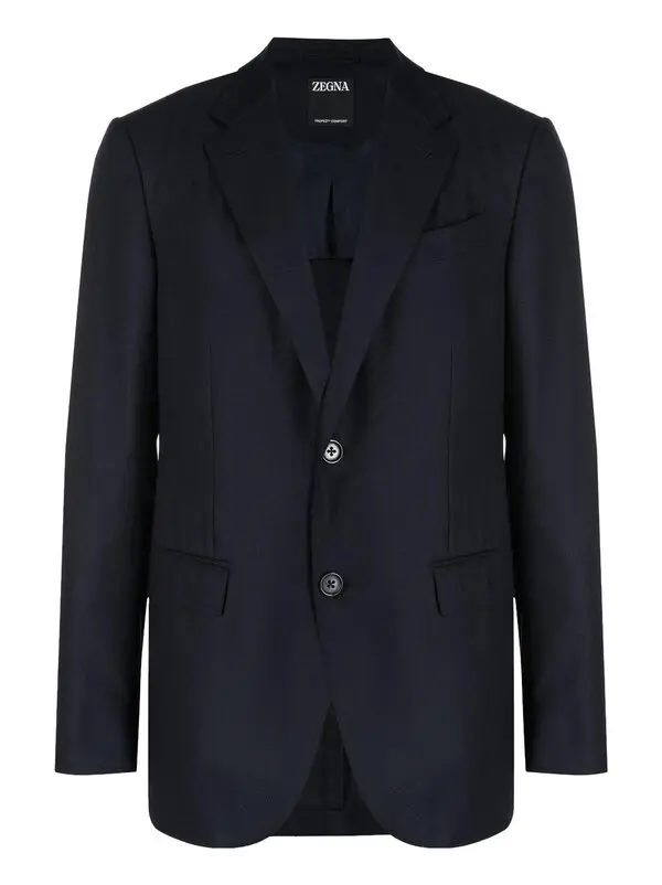 Zegna Single-breasted Blazer - Blue