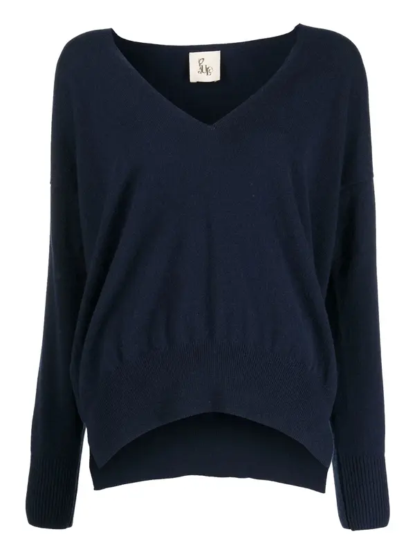 PAULA V-neck Cashmere Sweater - Blue